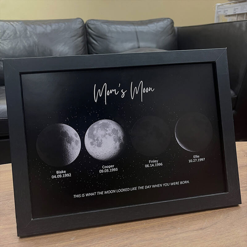 Personalized Moon Phase Print with your Birth Moon | Unique Mother's D ...