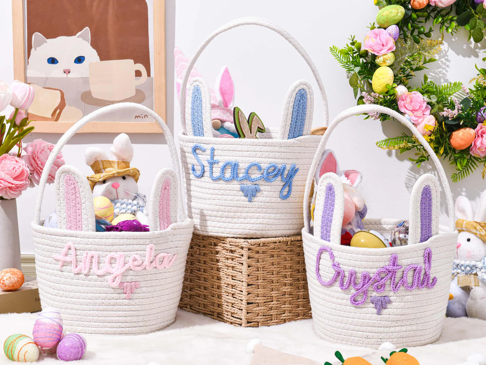 Personalized Easter Bunny Basket for Kids – Canvasgiftco
