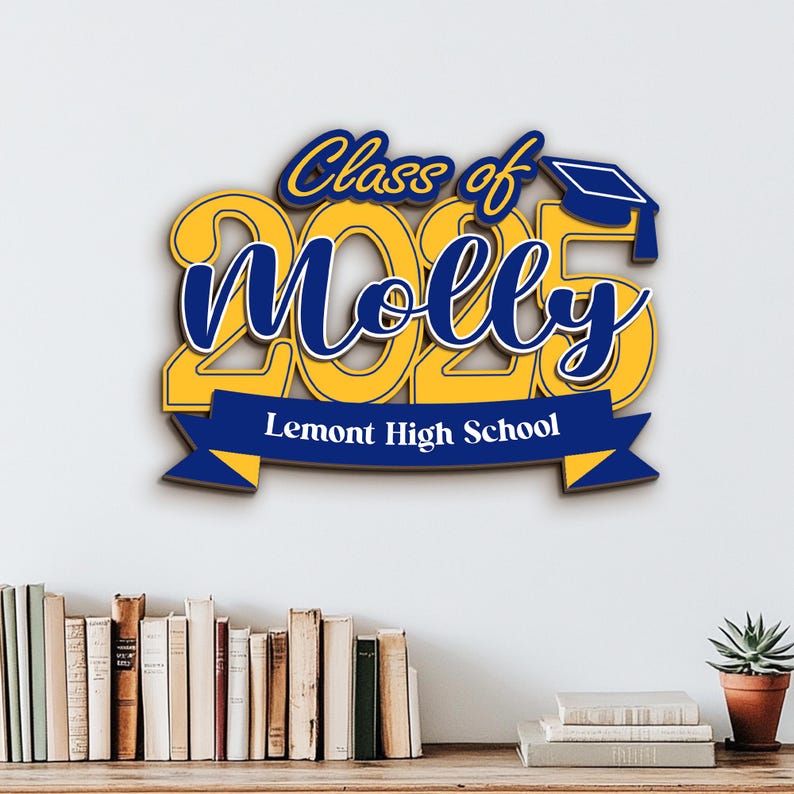 Custom Graduation Name Sign - Laser Cut Double Layer – Canvasgiftco