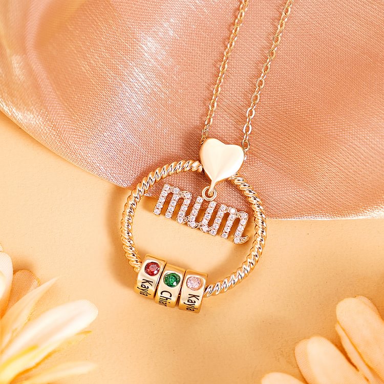 Custom Birthstone Necklace for Mom – Canvasgiftco